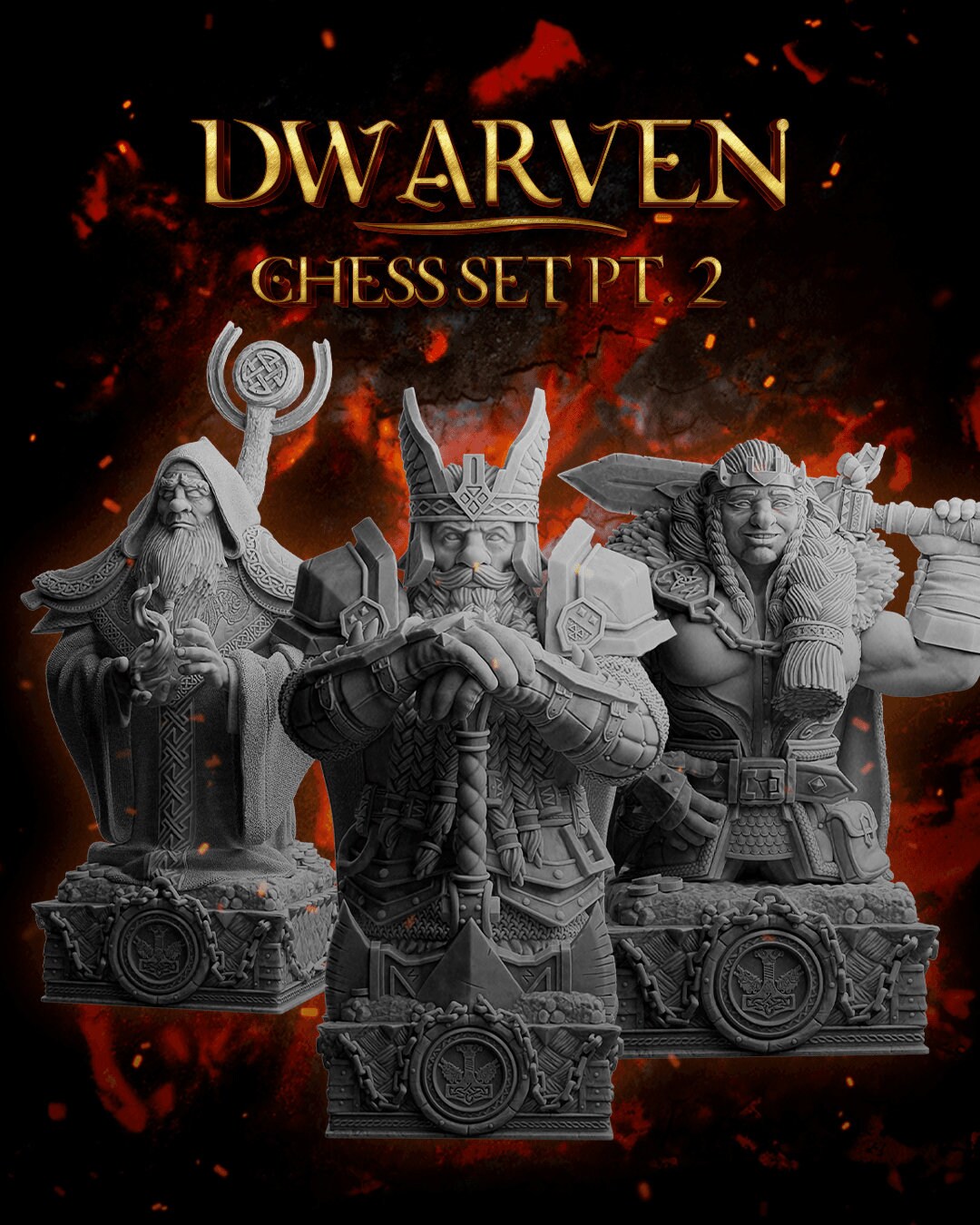 Dwarven Chess Set Board Not Included - Etsy