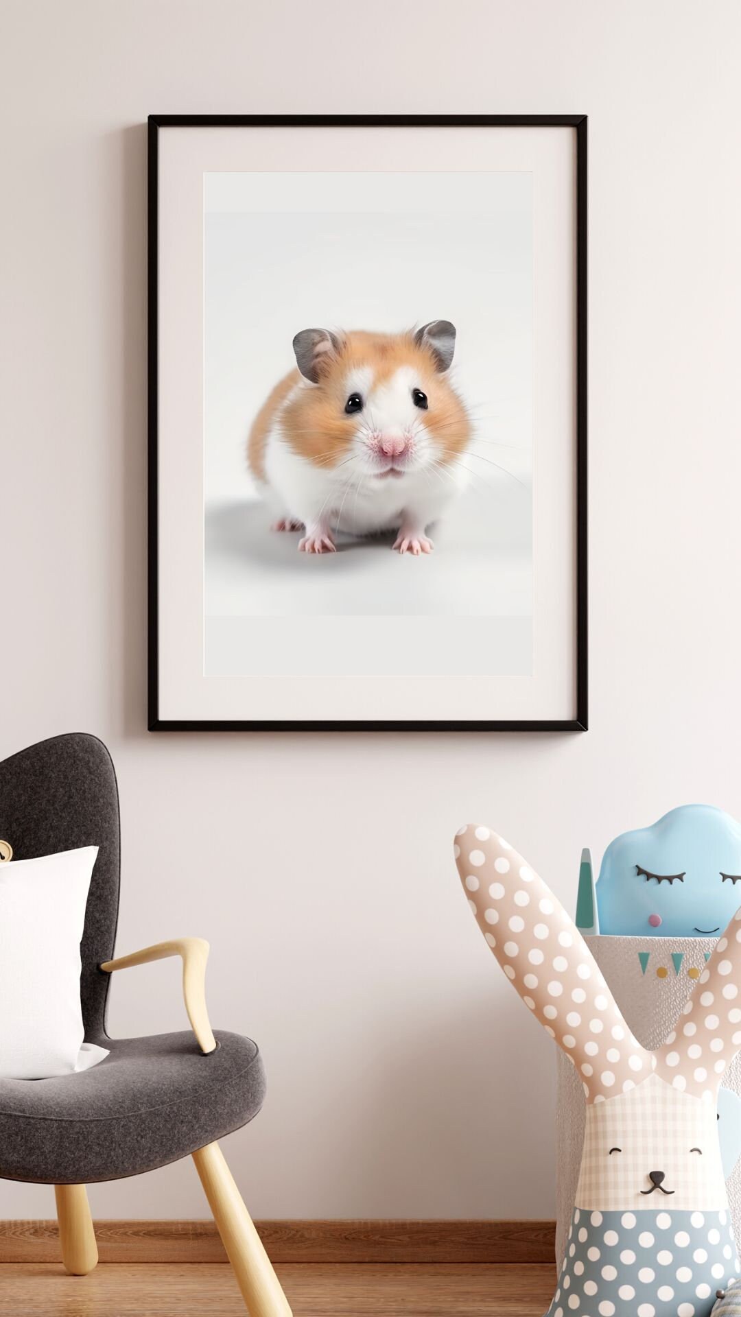 Printable Hamster Wall Art Nursery Animals Cute Living Room Digital ...
