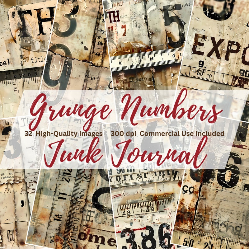 Grunge Collage Kit - Etsy