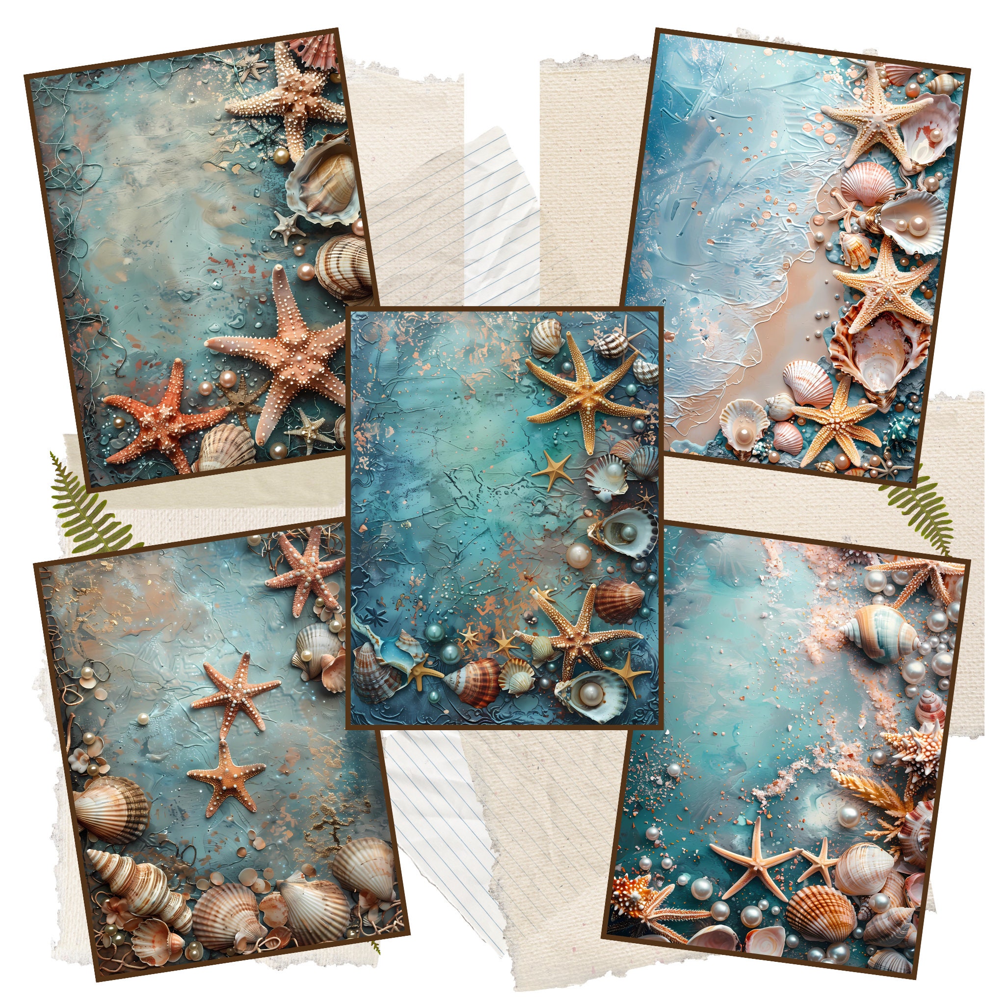Beach Seashells Junk Journal Kit | Coastal Junk Journal | Journaling ...