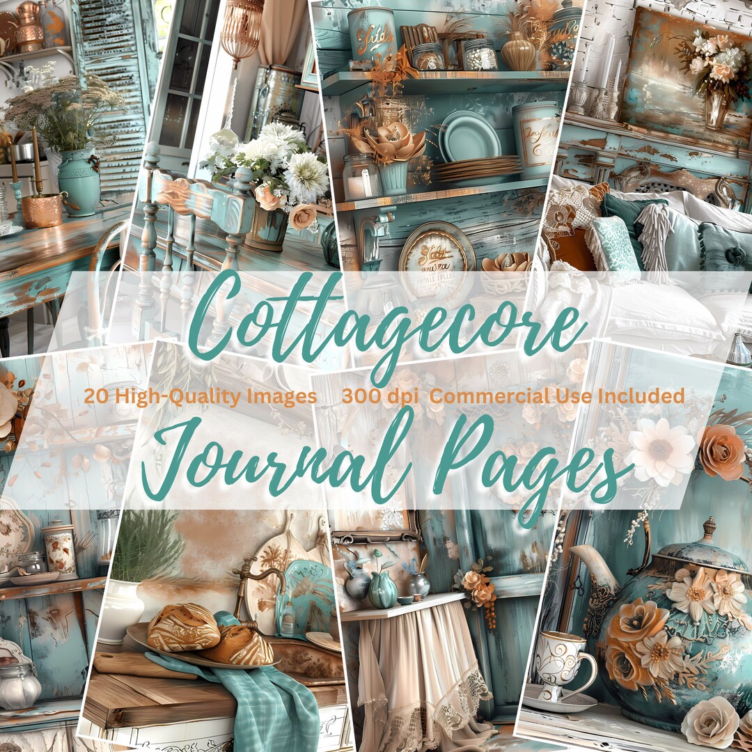 Cottagecore Journal Pages Digital Paper Cottage Core Digital Ephemera ...