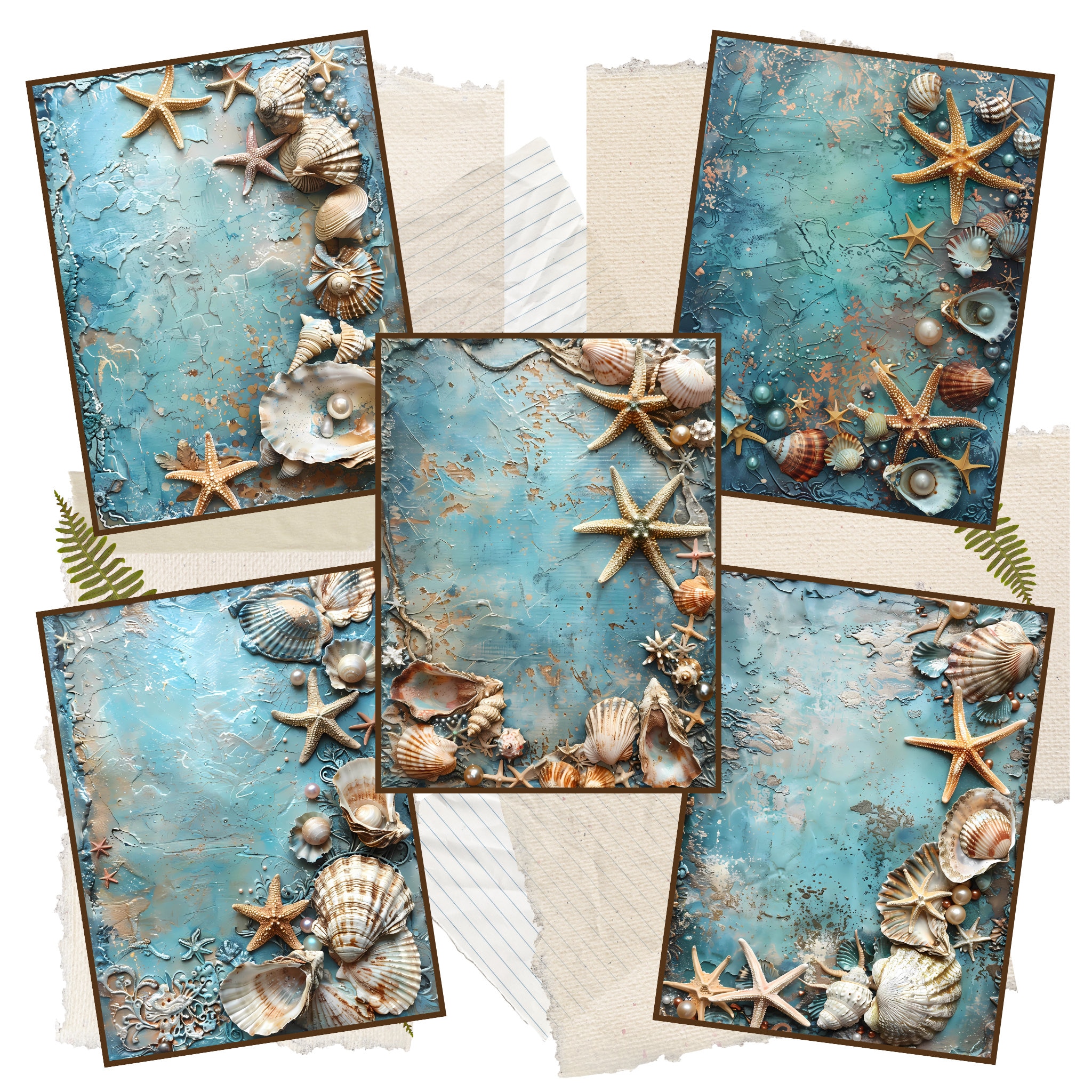 Beach Seashells Junk Journal Kit | Coastal Junk Journal | Journaling ...