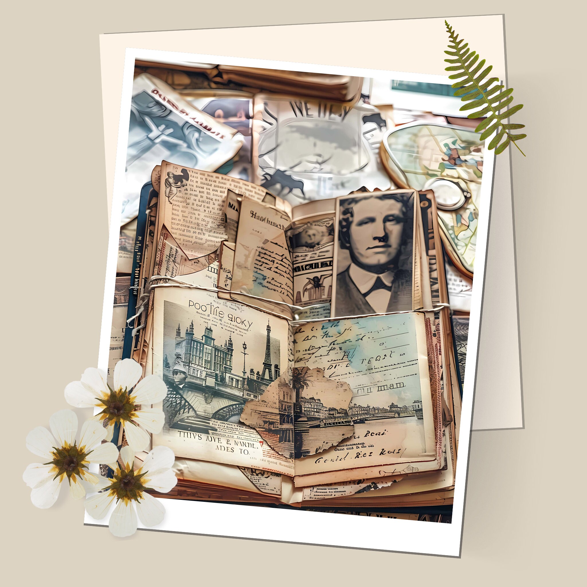 Vintage Travel Documents, Travel Journal, Grungy Photograph, Digital ...