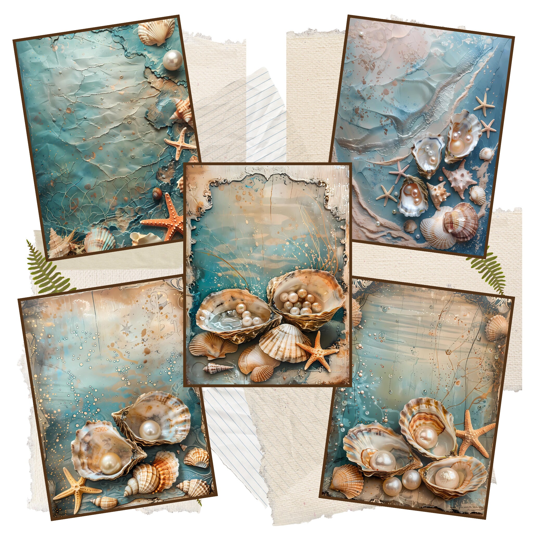Beach Seashells Junk Journal Kit | Coastal Junk Journal | Journaling ...