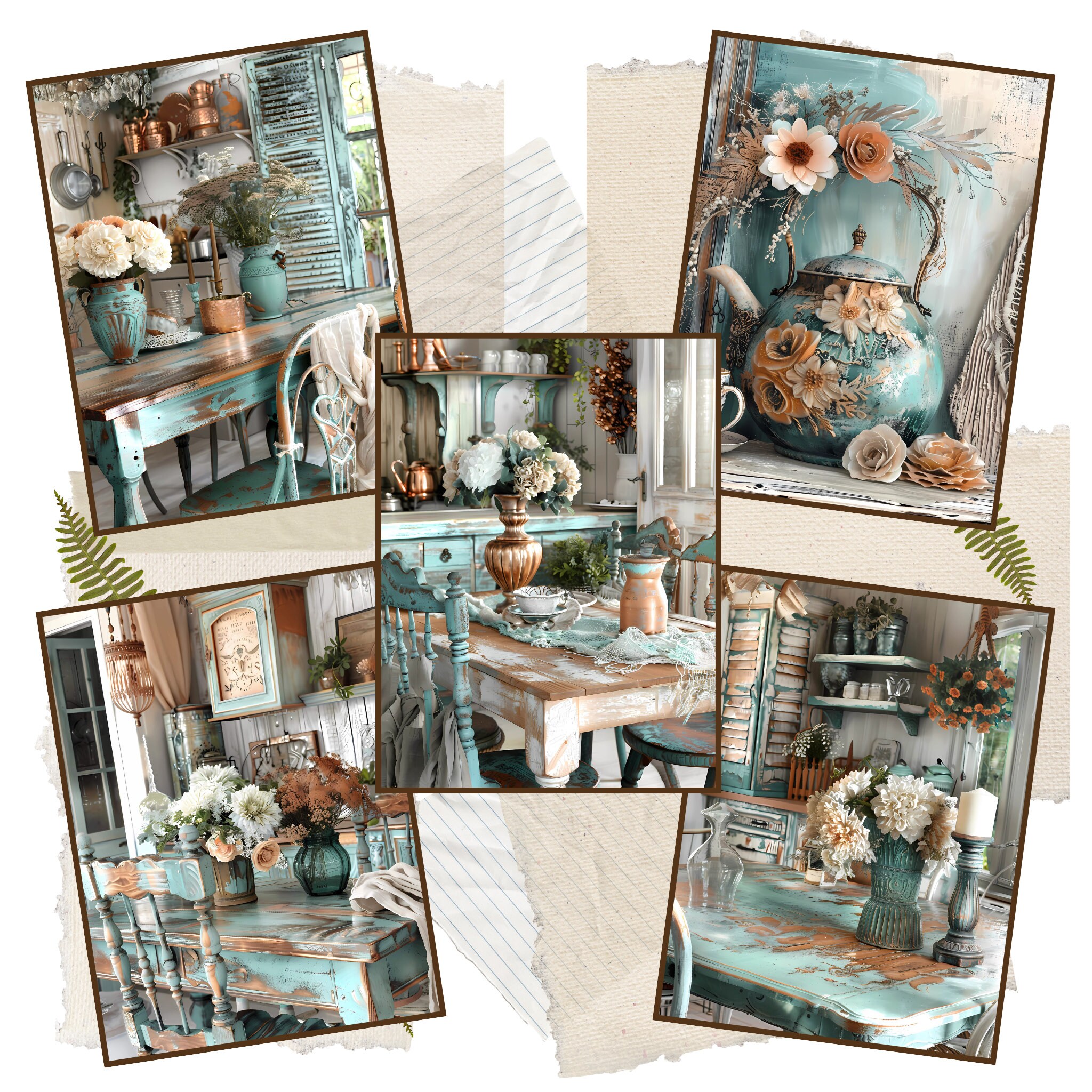 Cottagecore Journal Pages Digital Paper Cottage Core Digital Ephemera ...