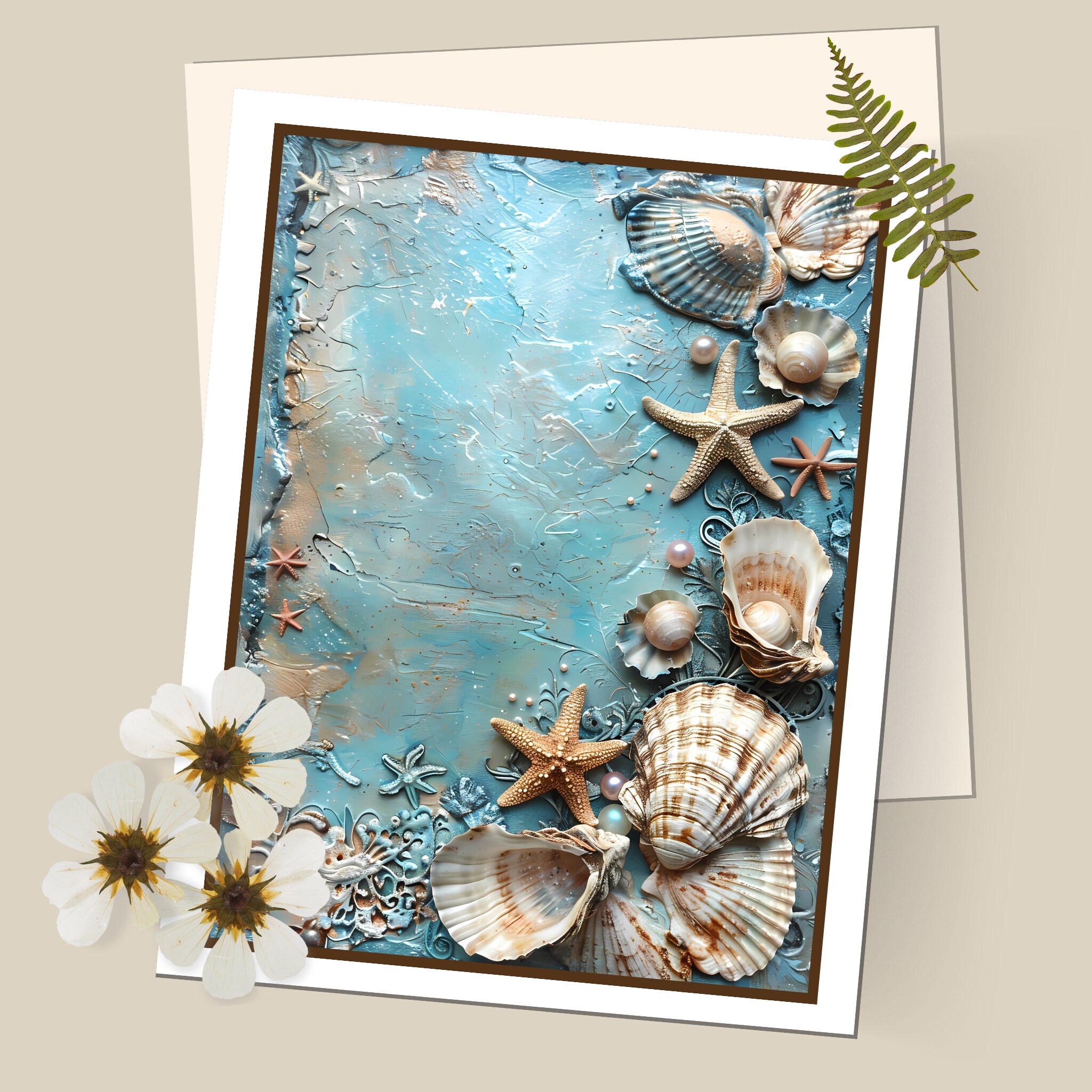 Beach Seashells Junk Journal Kit | Coastal Junk Journal | Journaling ...