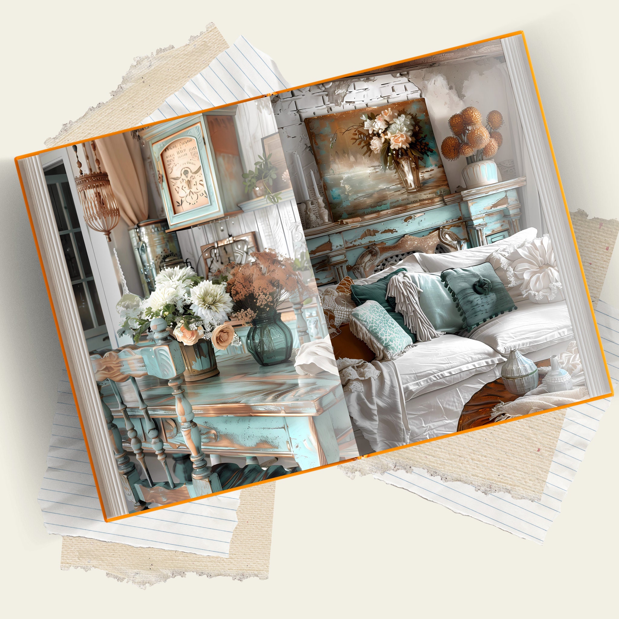 Cottagecore Journal Pages Digital Paper Cottage Core Digital Ephemera ...