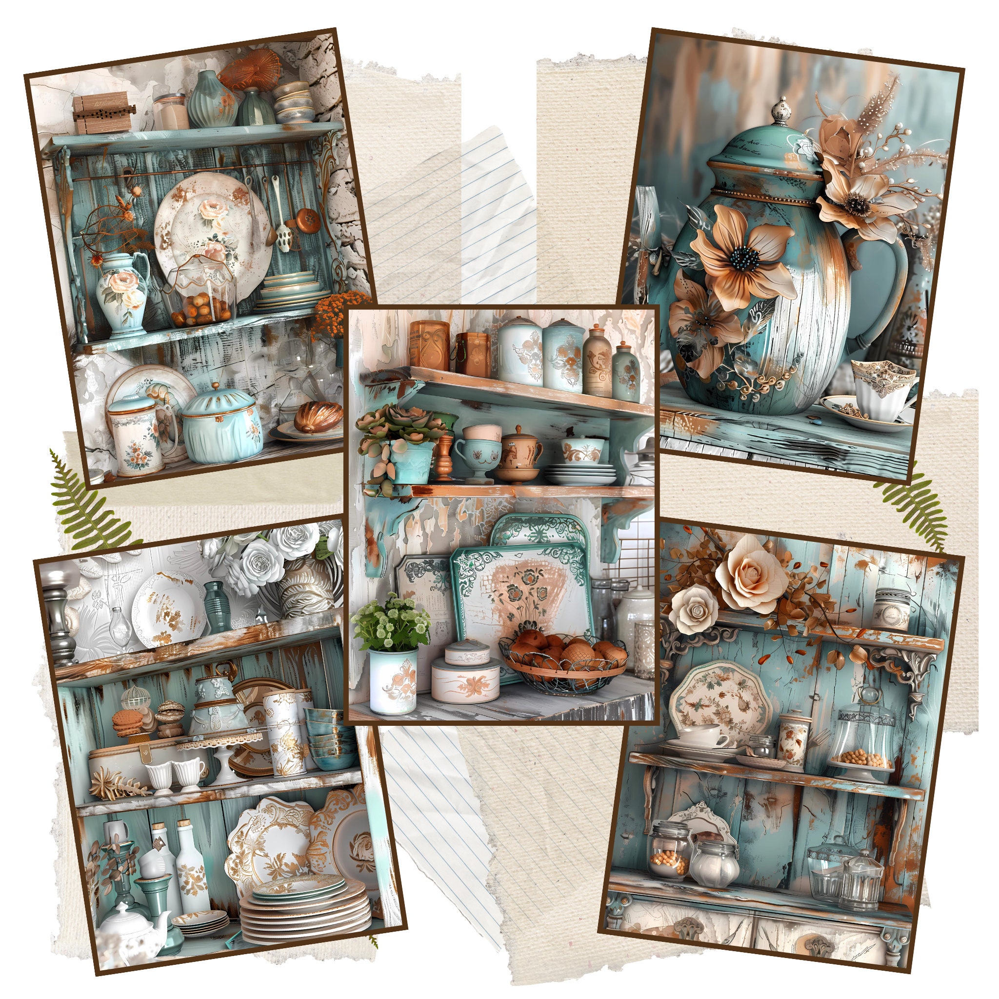 Cottagecore Journal Pages Digital Paper Cottage Core Digital Ephemera ...