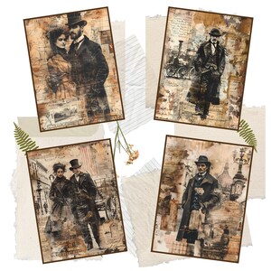 Vintage Grunge People Images, Printable Papers, Digital Download, Junk ...