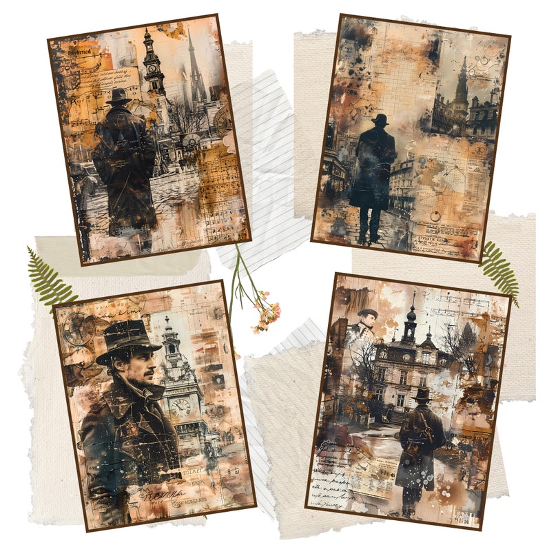 Vintage Grunge People Images, Printable Papers, Digital Download, Junk ...