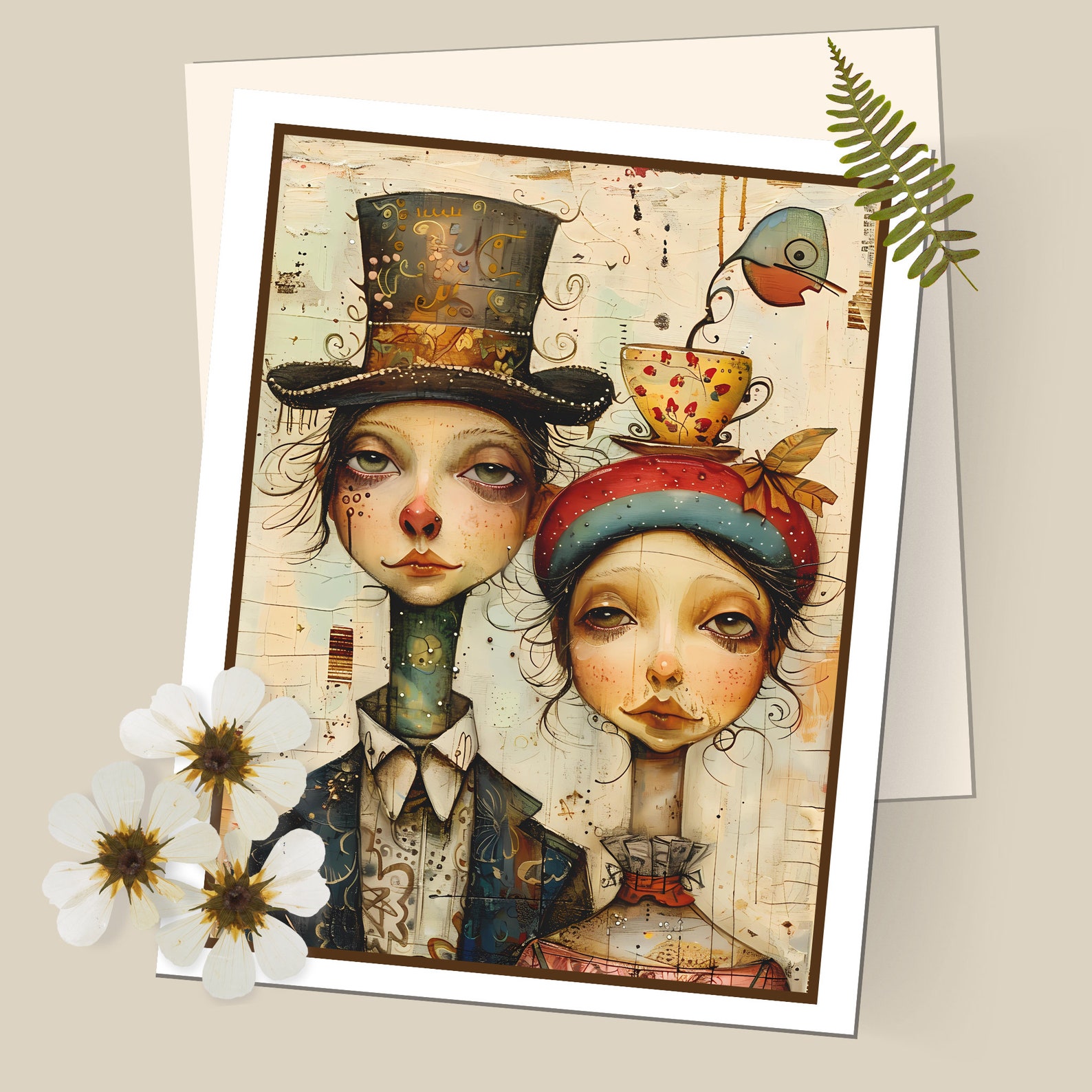 Whimsical People Portraits Journal, Whimsical Ephemera, Journaling ...