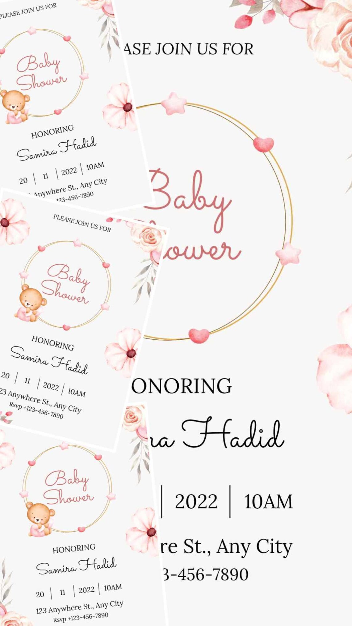 Customized Classy Baby Shower Invitations, Simple Baby Shower ...