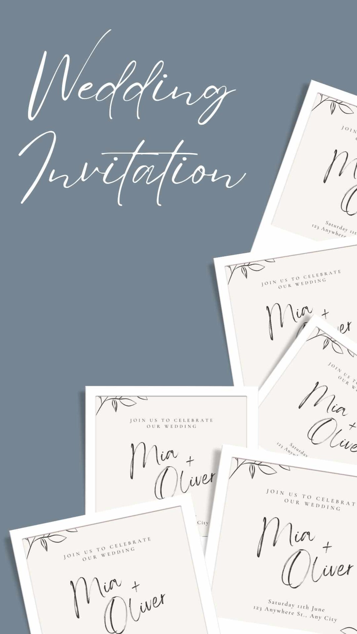 Customized Wedding Invitations, Elegant Calligraphy Marriage Invite - Etsy