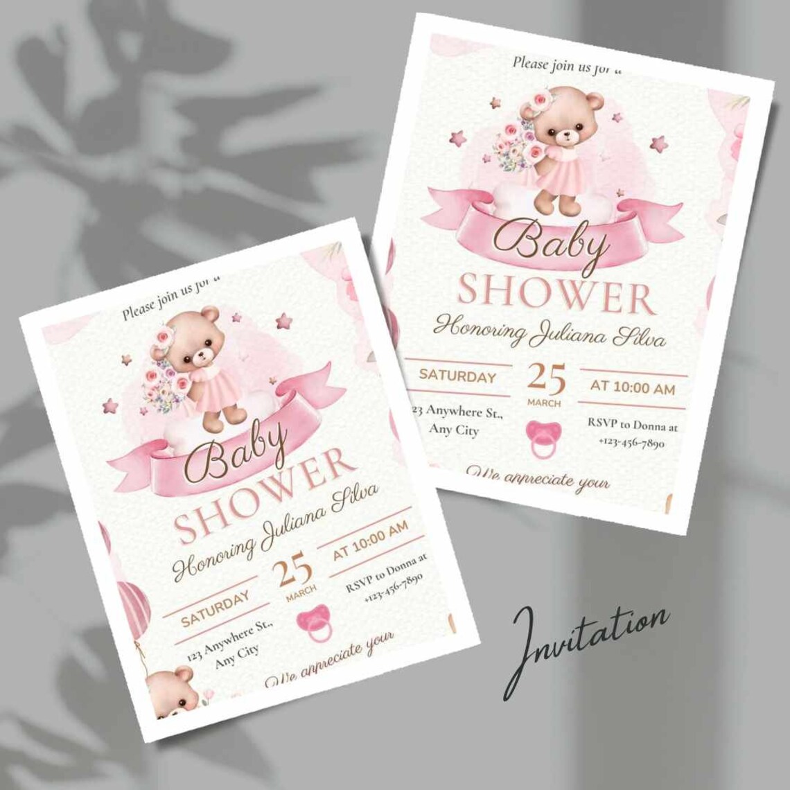 Customized Classy Baby Shower Invitations, Simple Baby Shower ...