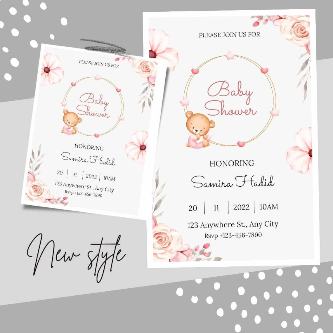 Customized Classy Baby Shower Invitations, Simple Baby Shower ...