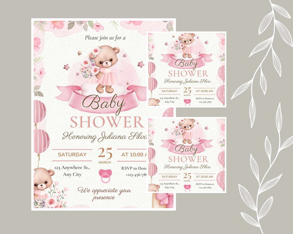Customized Classy Baby Shower Invitations, Simple Baby Shower ...