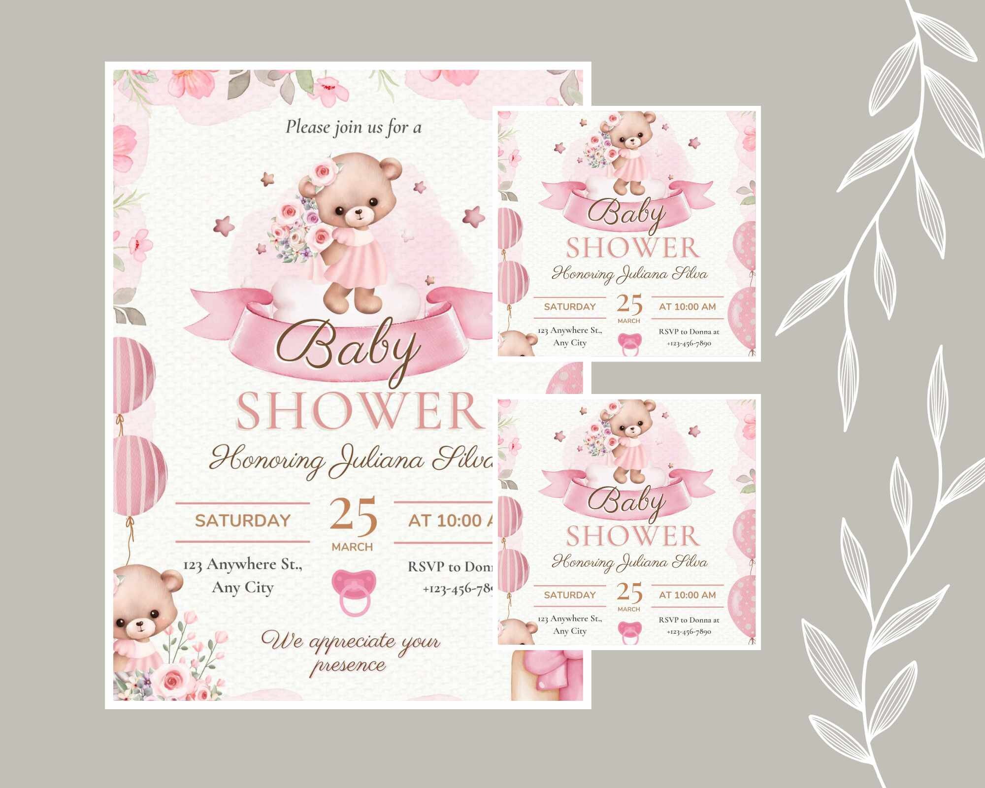 Customized Classy Baby Shower Invitations, Simple Baby Shower ...