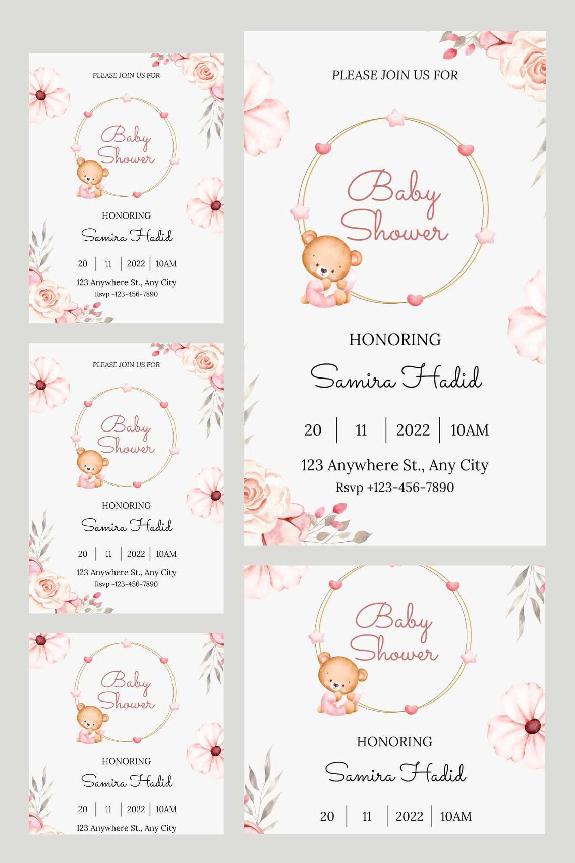 Customized Classy Baby Shower Invitations, Simple Baby Shower ...