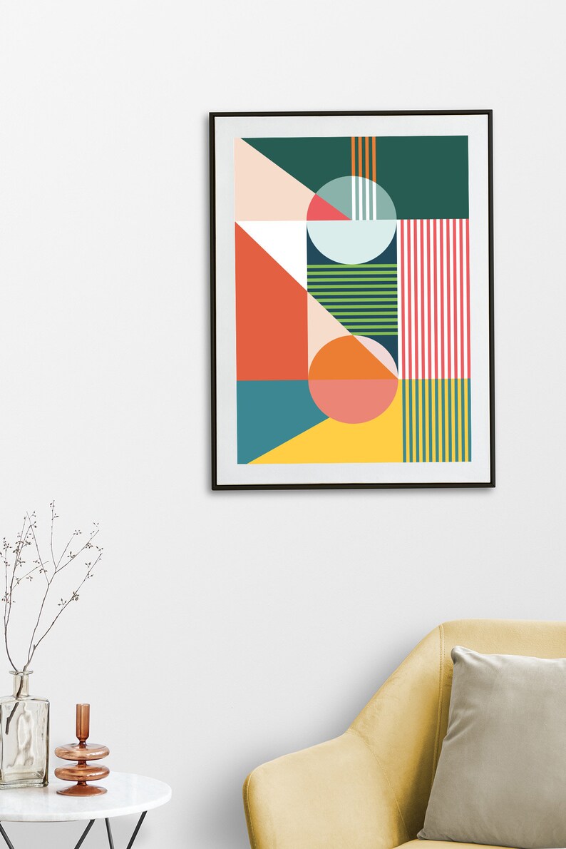 Geometric Abstract Posters Decoration Poster Art Print - Etsy
