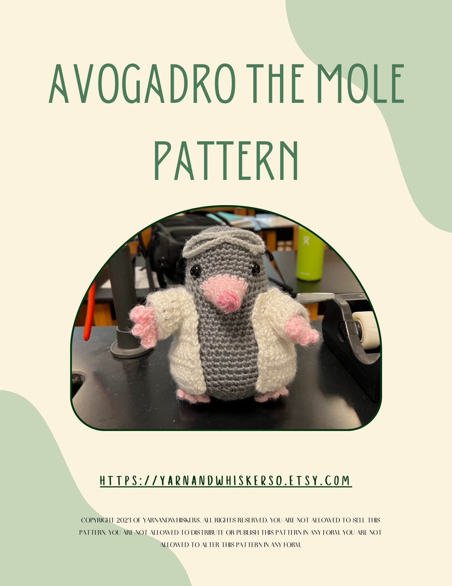 PATTERN: Avogadro Crochet Mole - Etsy
