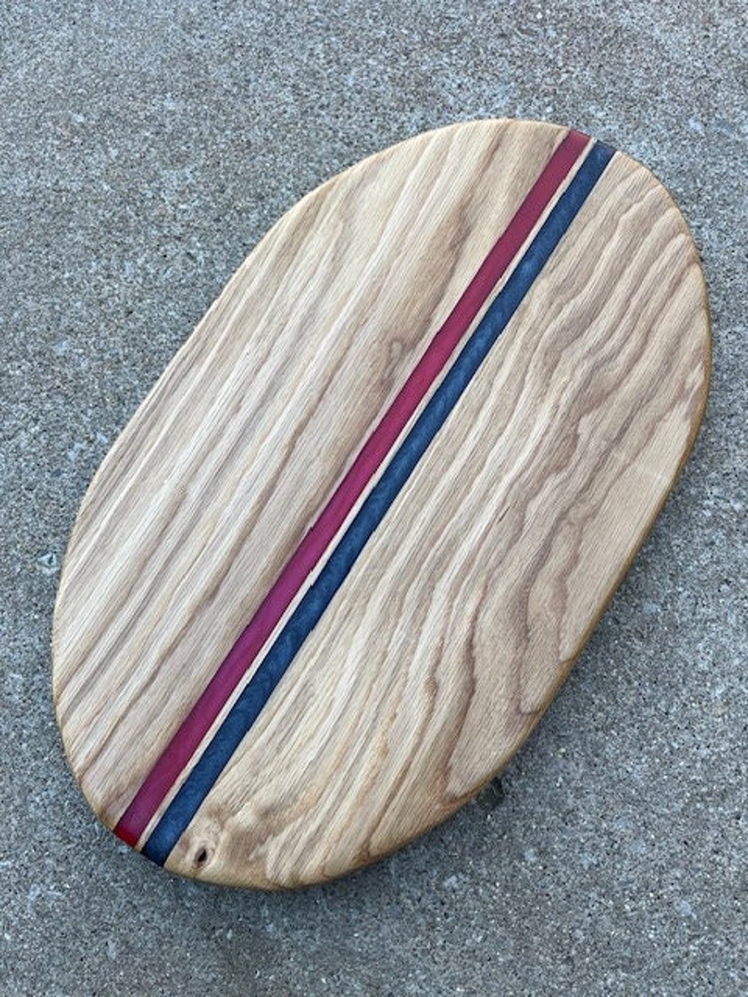 Large Oval Scarlet and Gray Charcuterie Board - Etsy