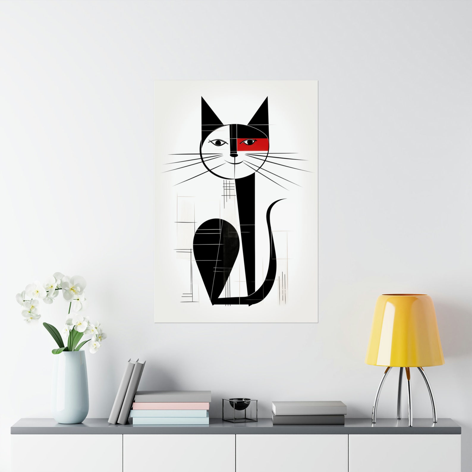 Pablo Picasso Cat Abstract Wall Art - Etsy