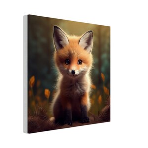 Cute Baby Fox Canvas Print, Fox Kit, Wildlife Canvas Print - Etsy
