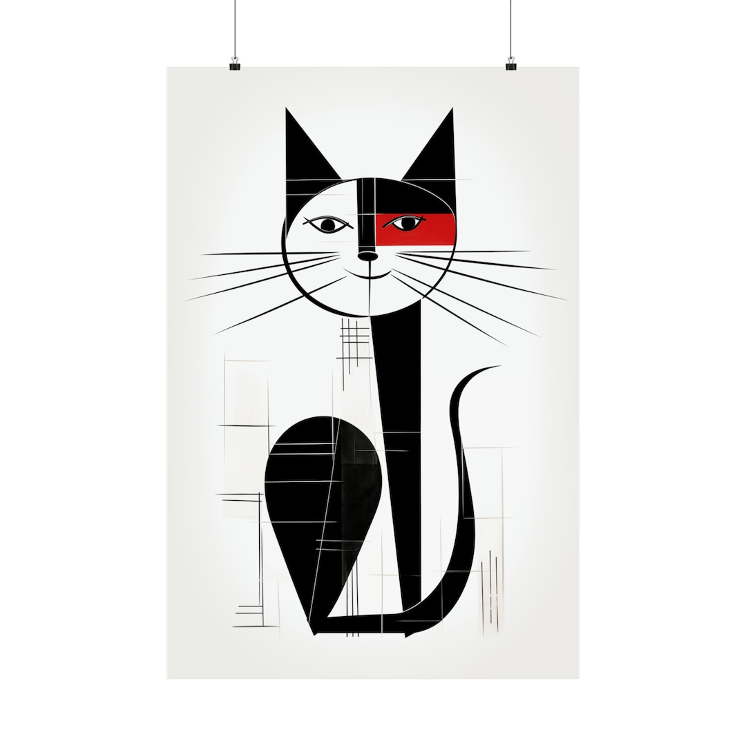 Pablo Picasso Cat Abstract Wall Art - Etsy