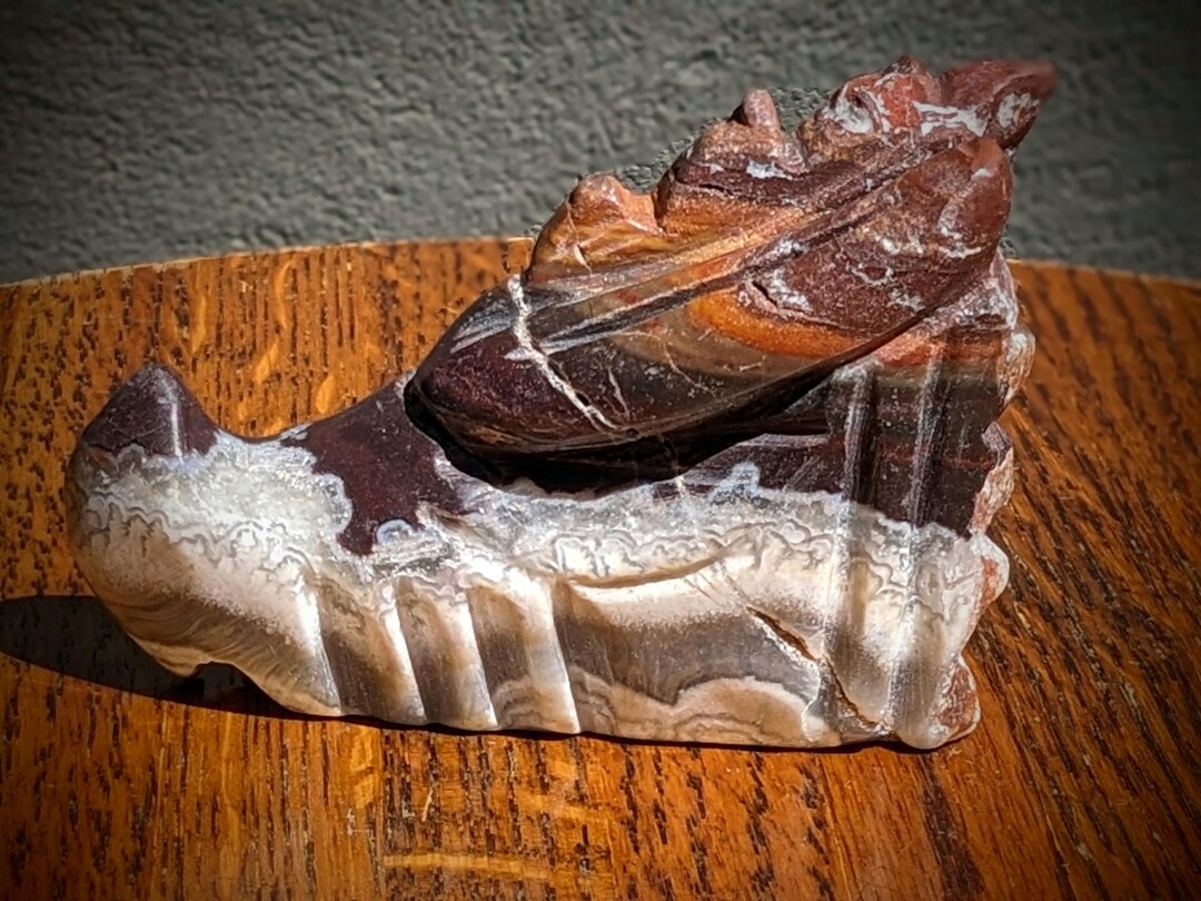 Crazy Lace Agate Dragon Head Carving: Mystical Home Decor - Etsy