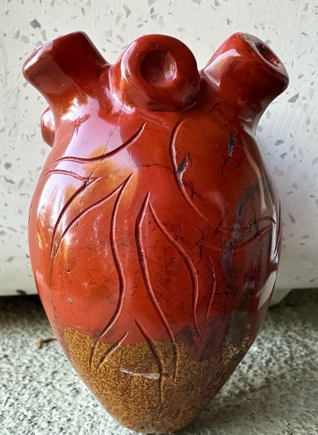Red Jasper Human Heart | Human Anatomy Crystal Carving | Gift for ...