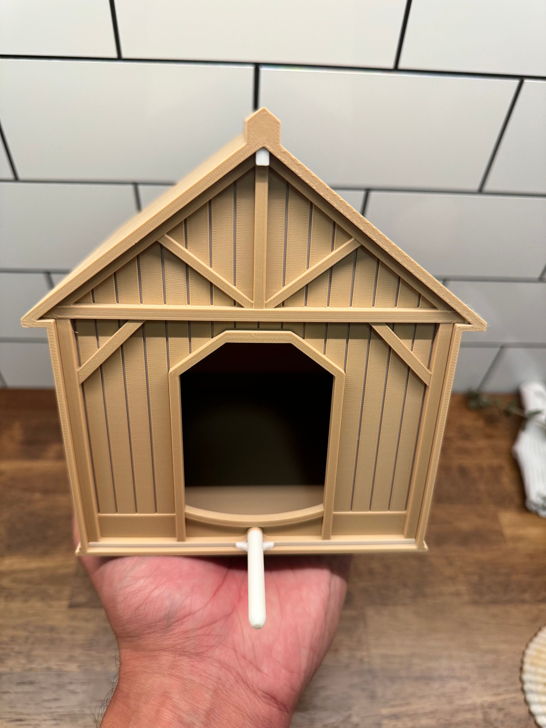 Rustic 3D Printed Barn-style Birdhouse Eco-friendly PLA Outdoor Bird ...
