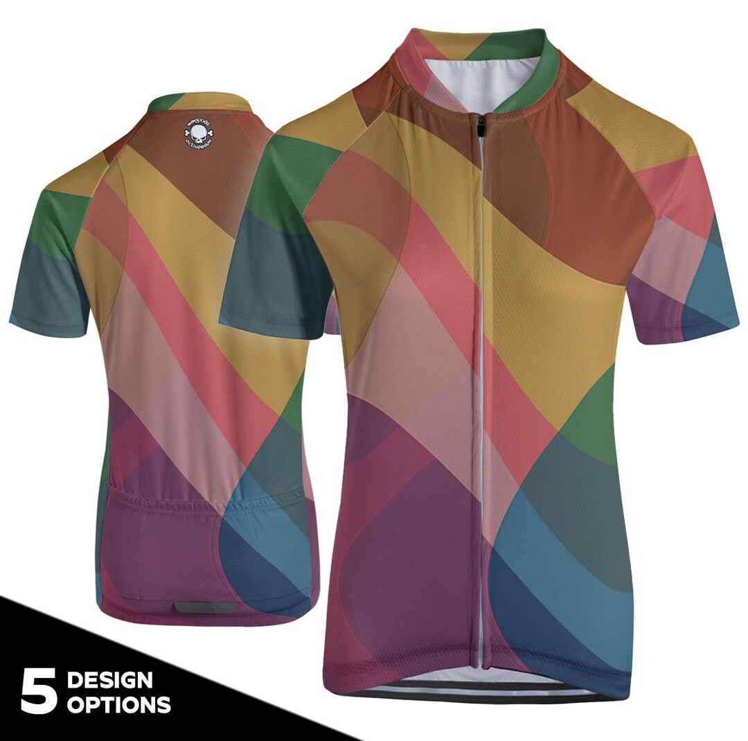 Women's Short Sleeve Raglan Cycling Jersey Slim Fit Front Zip Back ...