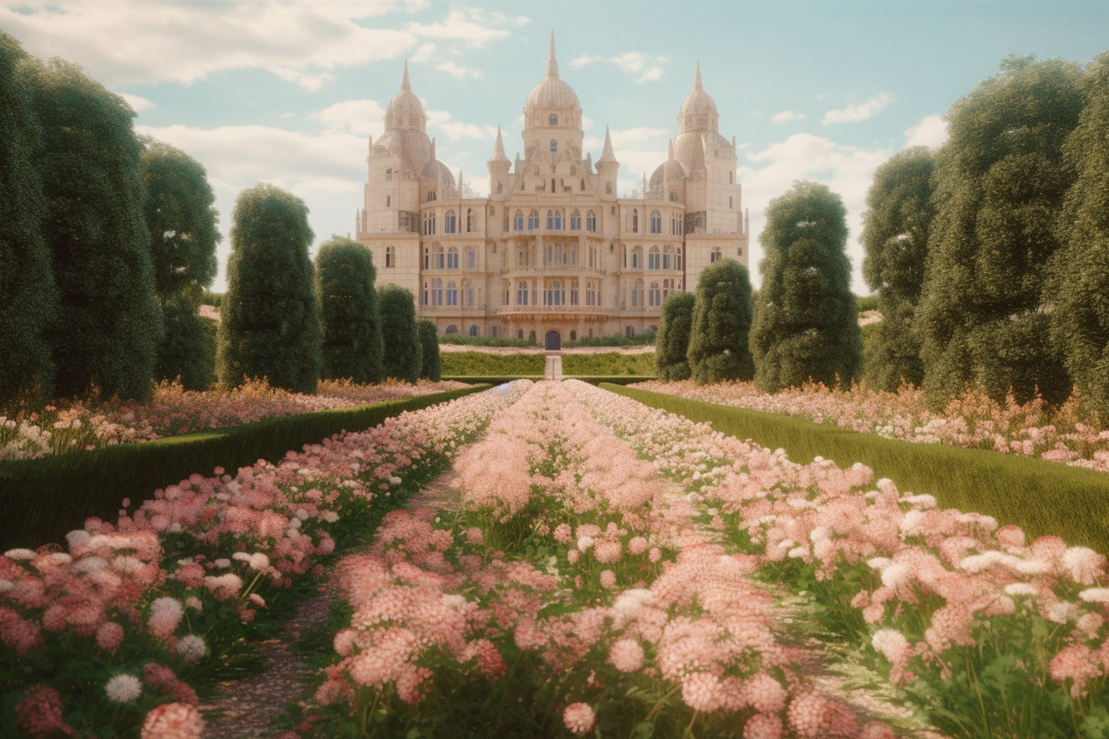 Digital Backdrop Castle Gardens - Etsy