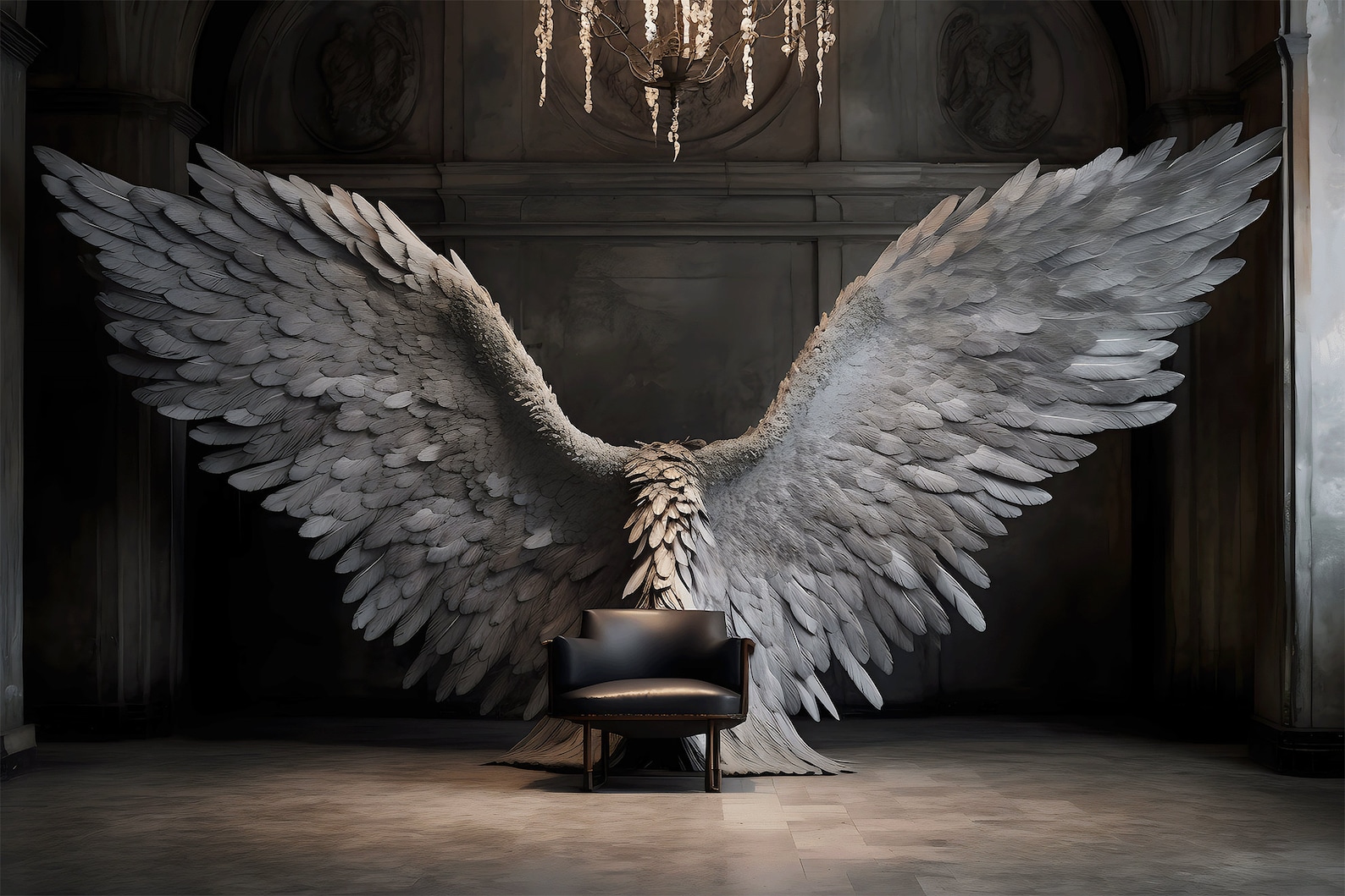 Digital Backdrop Extra Large Grey Angel Wings! - Etsy