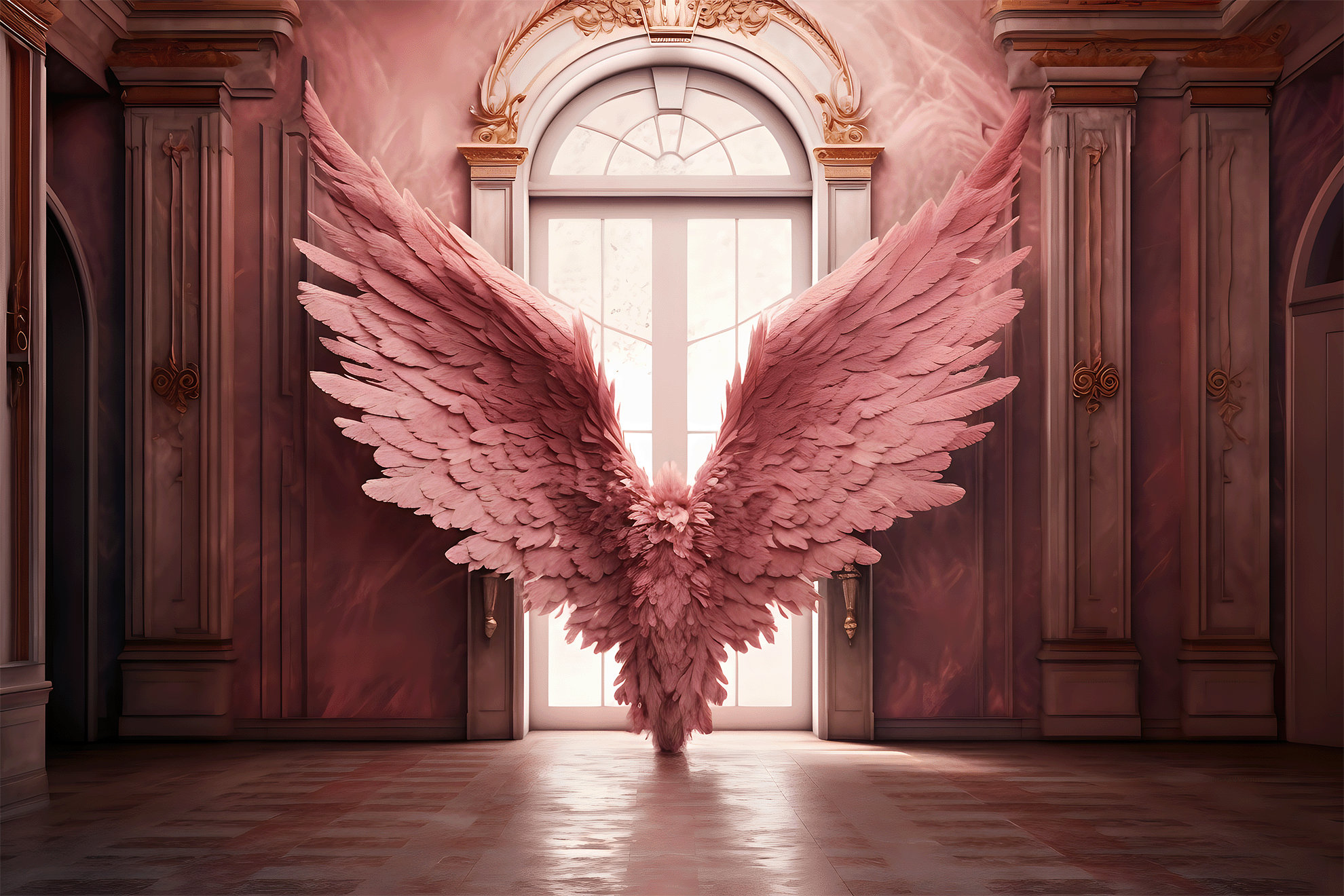 Digital Backdrop Extra Large Pink Angel Wings! - Etsy