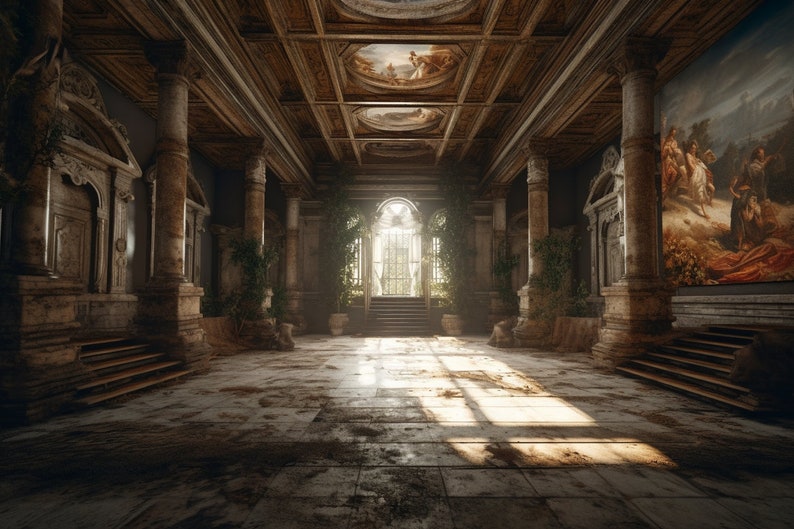 Digital Backdrop Abandoned Castle - Etsy