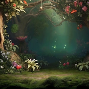 Digital Backdrop Enchanted Forest Escape - Etsy