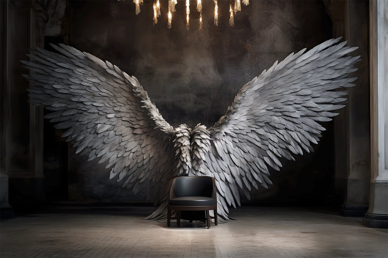 Digital Backdrop Extra Large Grey Angel Wings! - Etsy