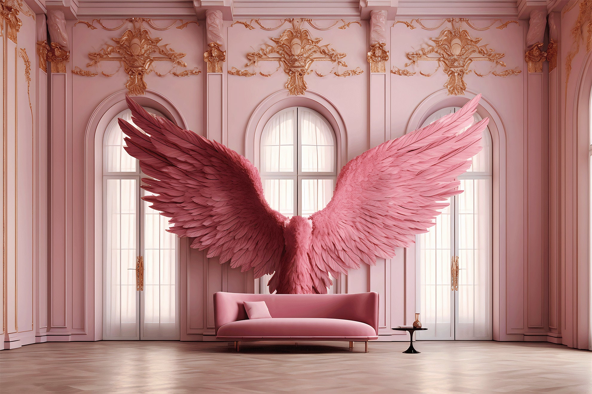 Digital Backdrop Extra Large Pink Angel Wings! - Etsy