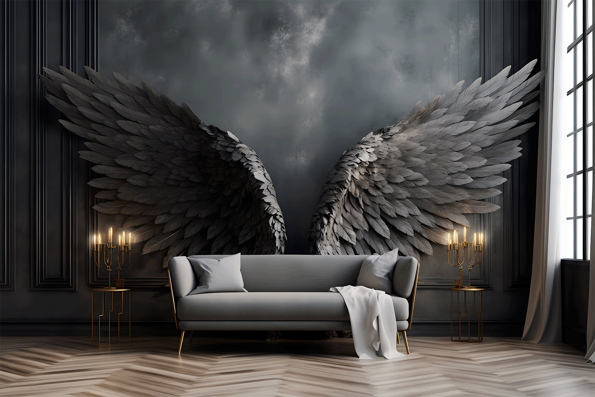 Digital Backdrop Extra Large Grey Angel Wings! - Etsy