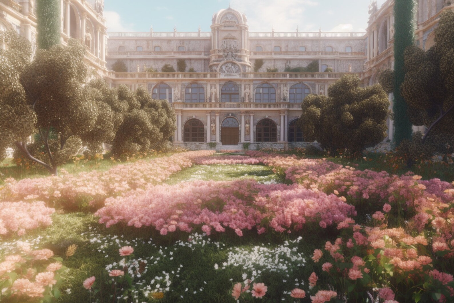 Digital Backdrop Castle Gardens - Etsy