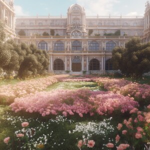 Digital Backdrop Castle Gardens - Etsy