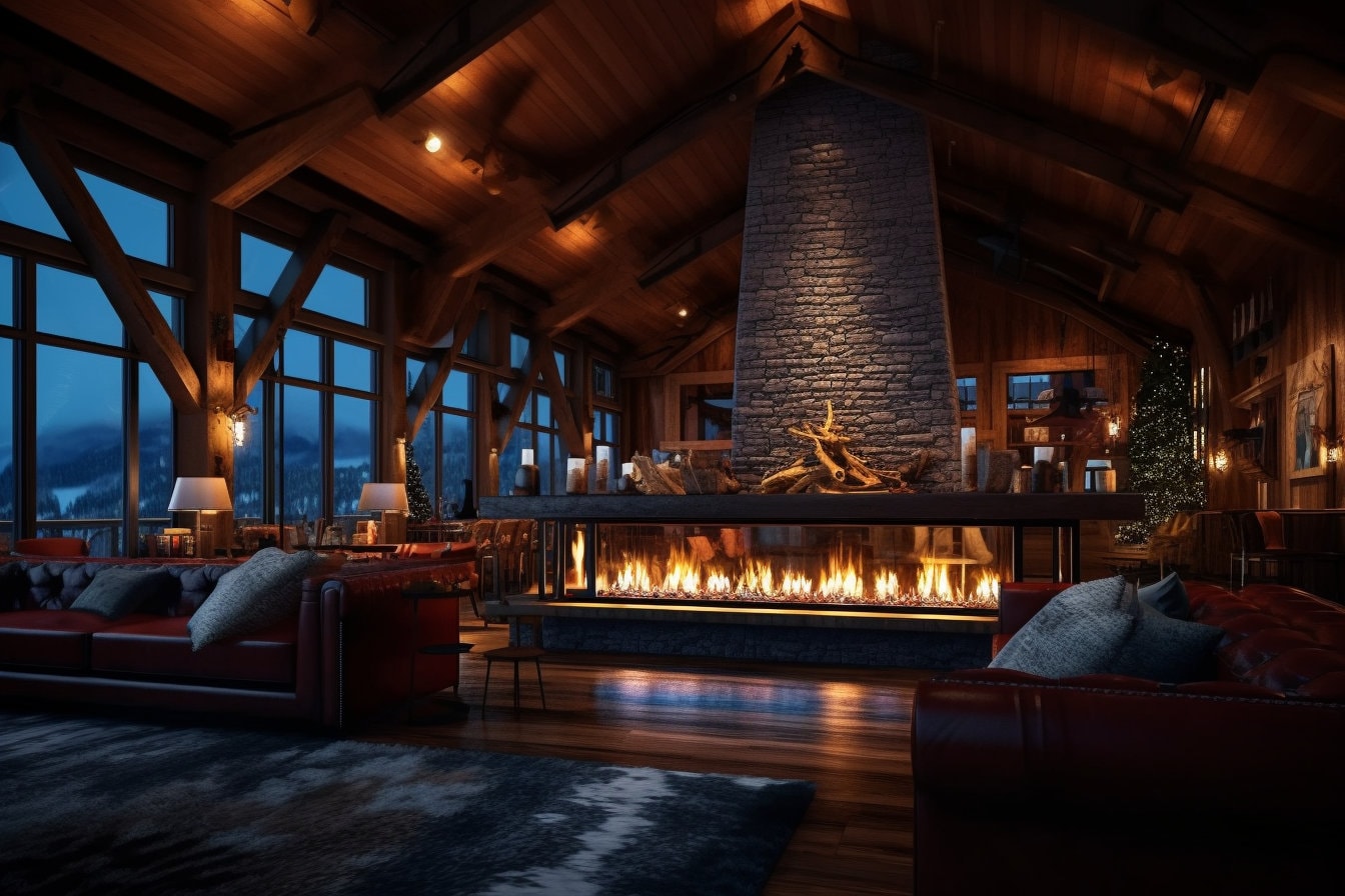 Digital Backdrop Captivating "ski Lodge Fireplace" - Etsy