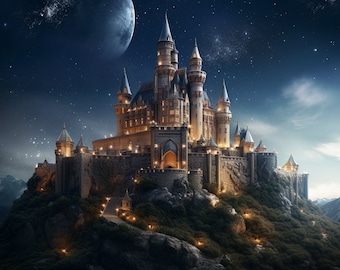 Digital Backdrop Fairy Tale Castle Study - Etsy