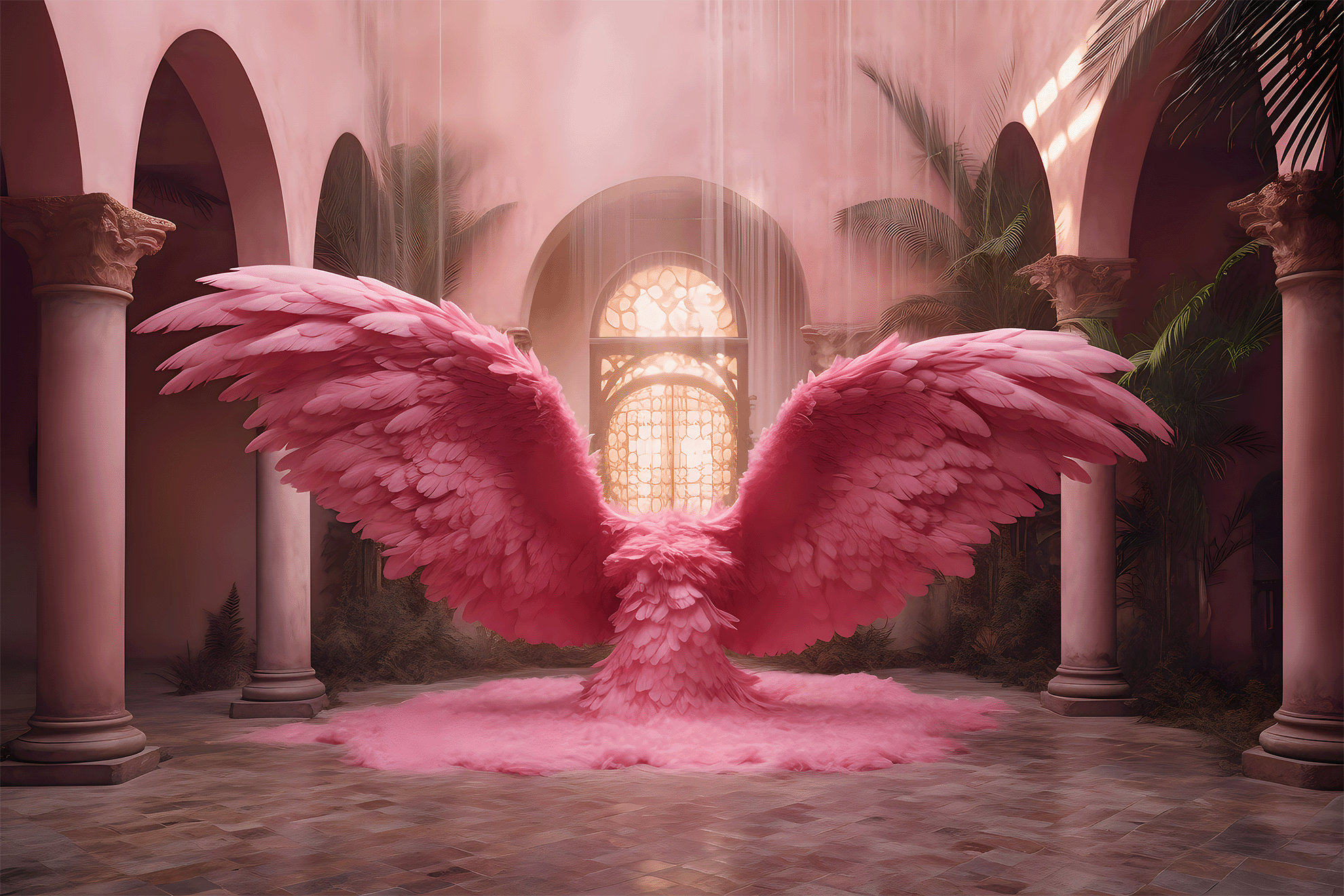 Digital Backdrop Extra Large Pink Angel Wings! - Etsy