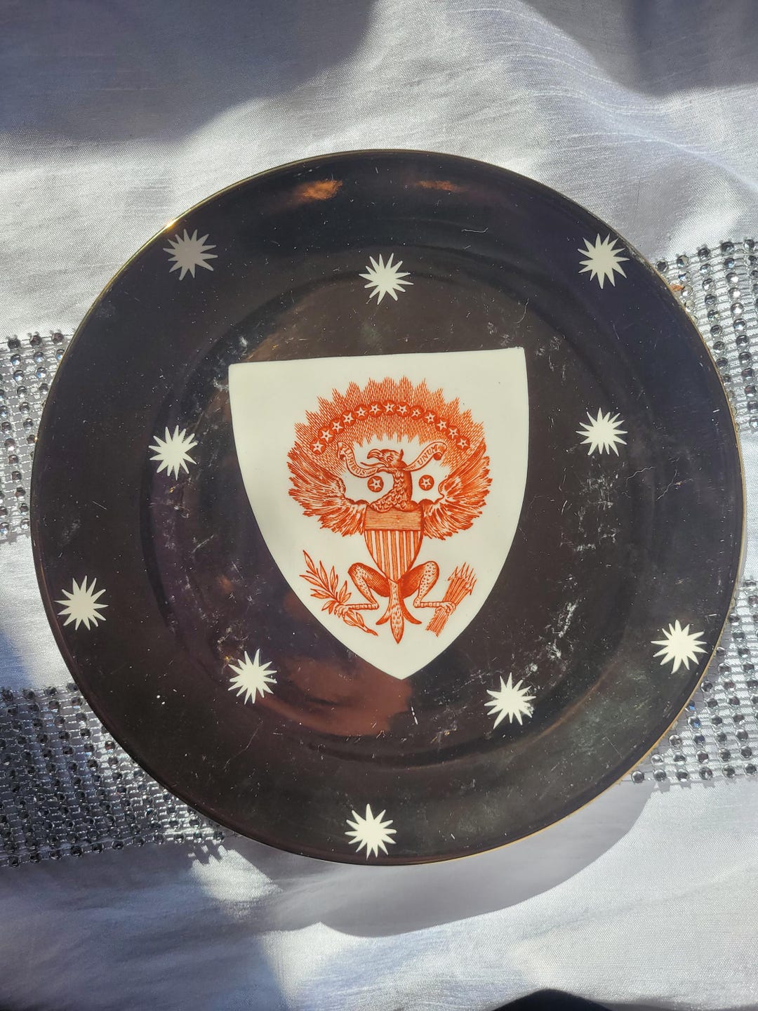 Vintage Gray's Pottery Exclusive for Mottahedeh Diplomatic Plate Eagle ...