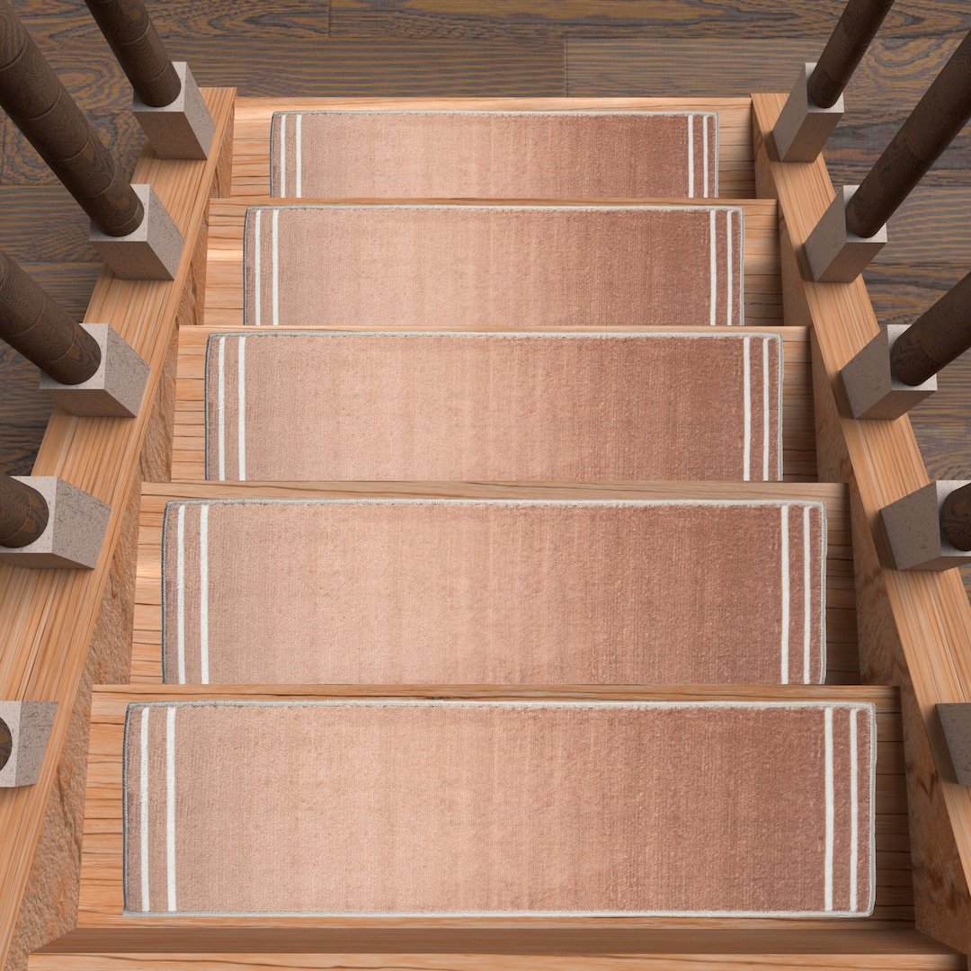 Brown Stair Treads Carpet, Solid Stair Runner Rug, Non-slip Washable ...