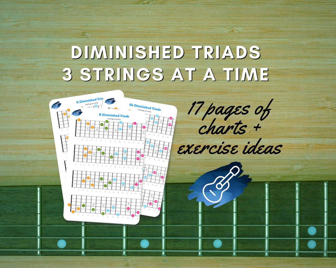 Diminished Triads - 3 Strings at A Time Printable Charts for Guitar - Etsy
