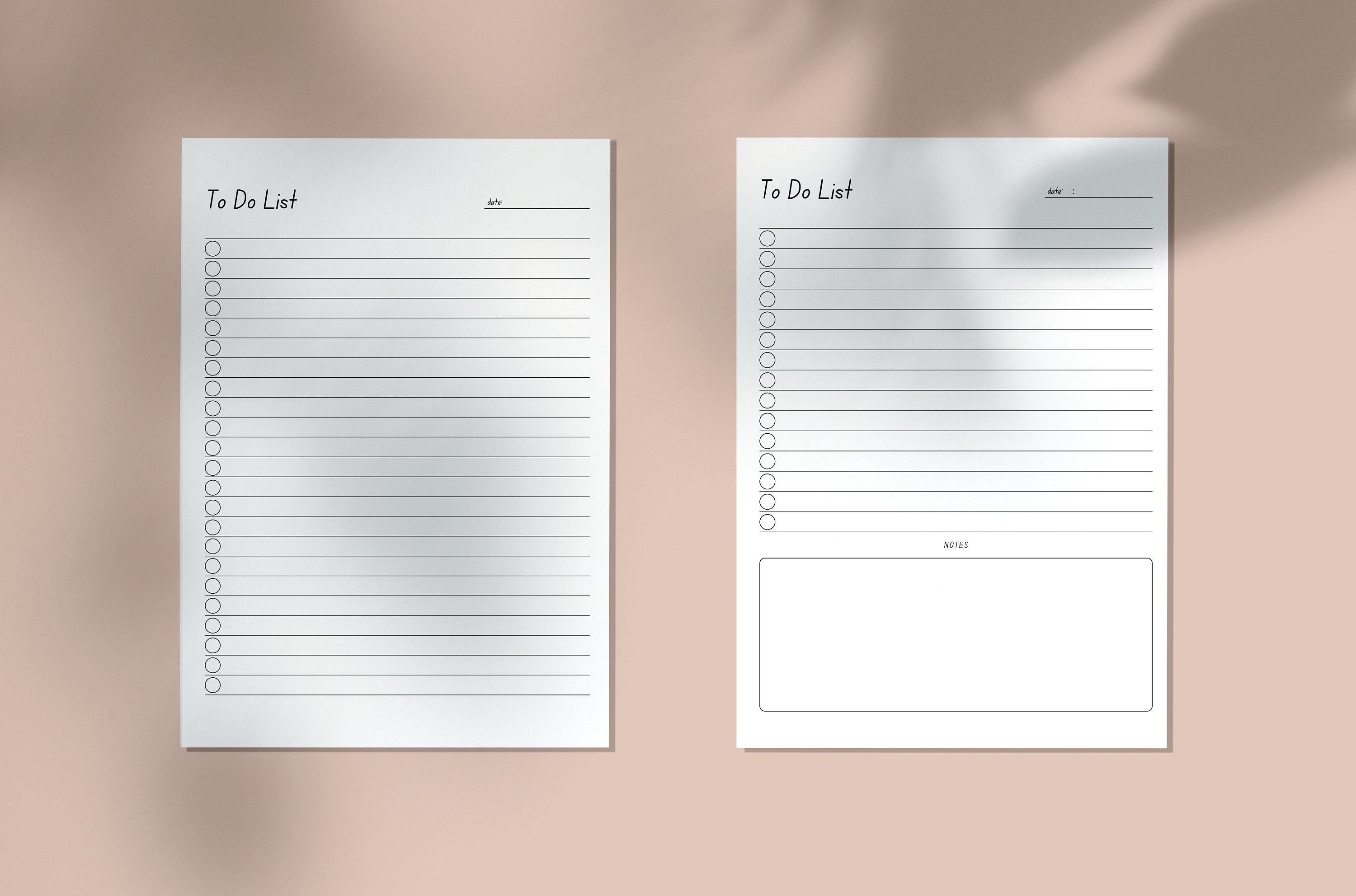 Minimalist To-do Lists (version 2) | 4 Sizes | 2 Layouts | PDF & JPG ...