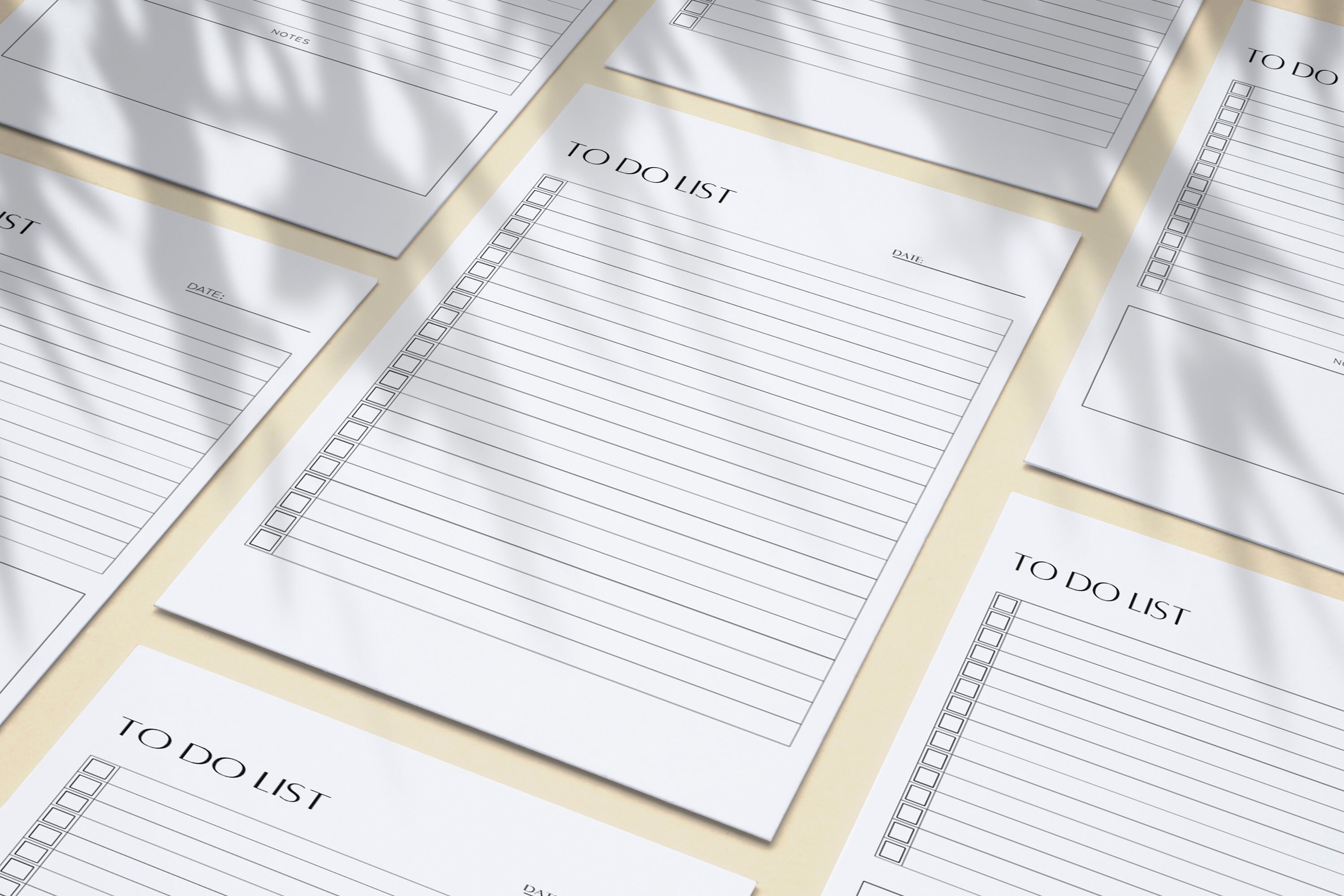 Minimalist To-do Lists 4 Sizes 2 Layouts PDF & JPG 600 DPI Digital ...